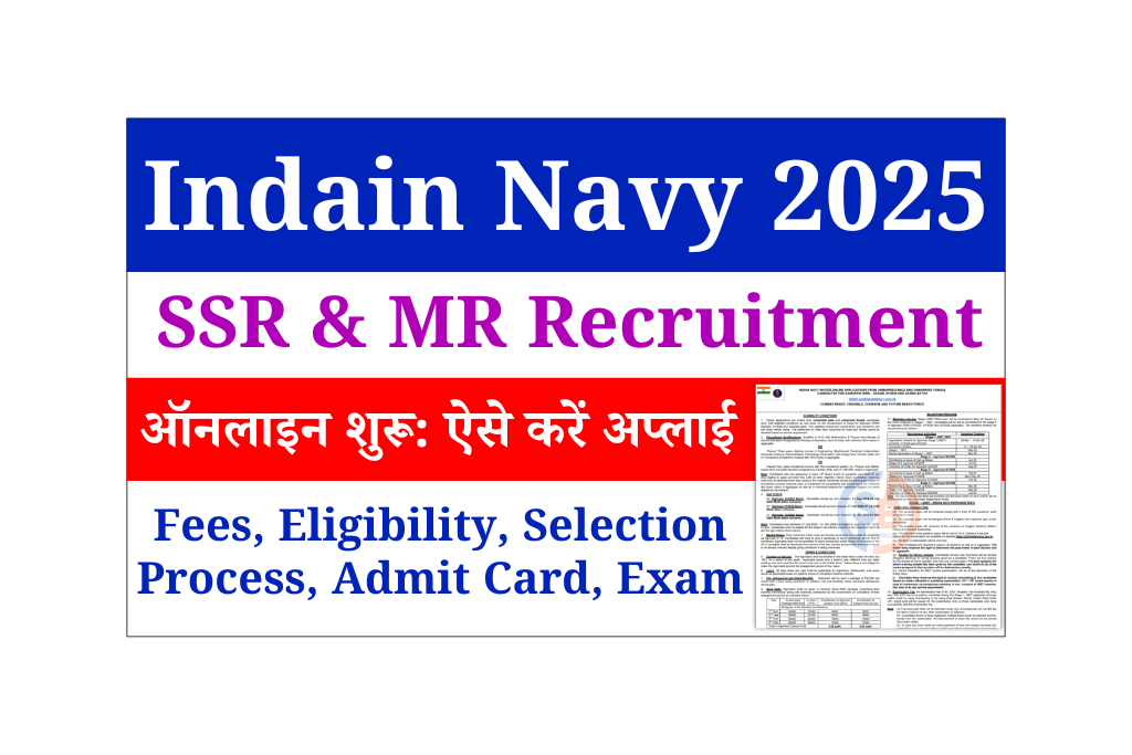 Indian Navy SSR / MR Recruitment 2025: Apply Online Through INET 2025 ...